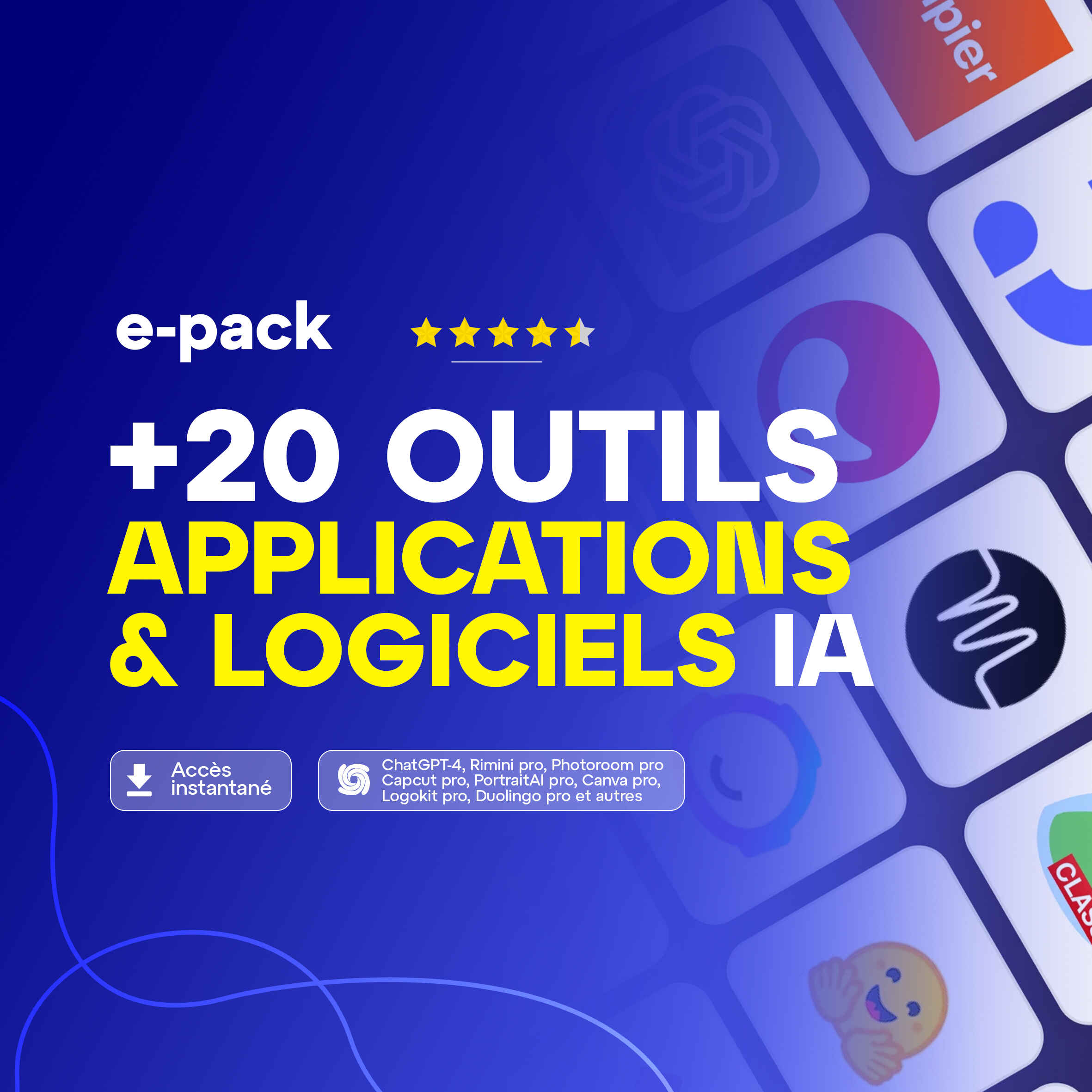 +20 OUTILS - APPLICATIONS & LOGICIELS IA PREMIUM