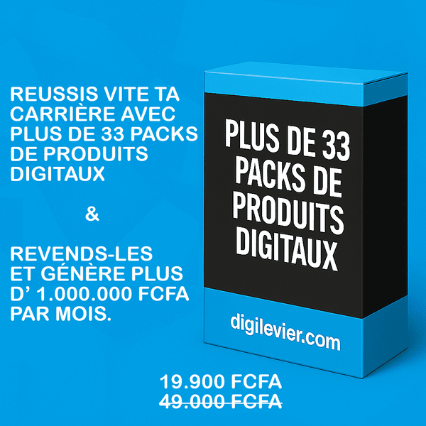 #00 CATALOGUE COMPLET DES PACKS DE PRODUITS DIGITAUX DE DIGILEVIER